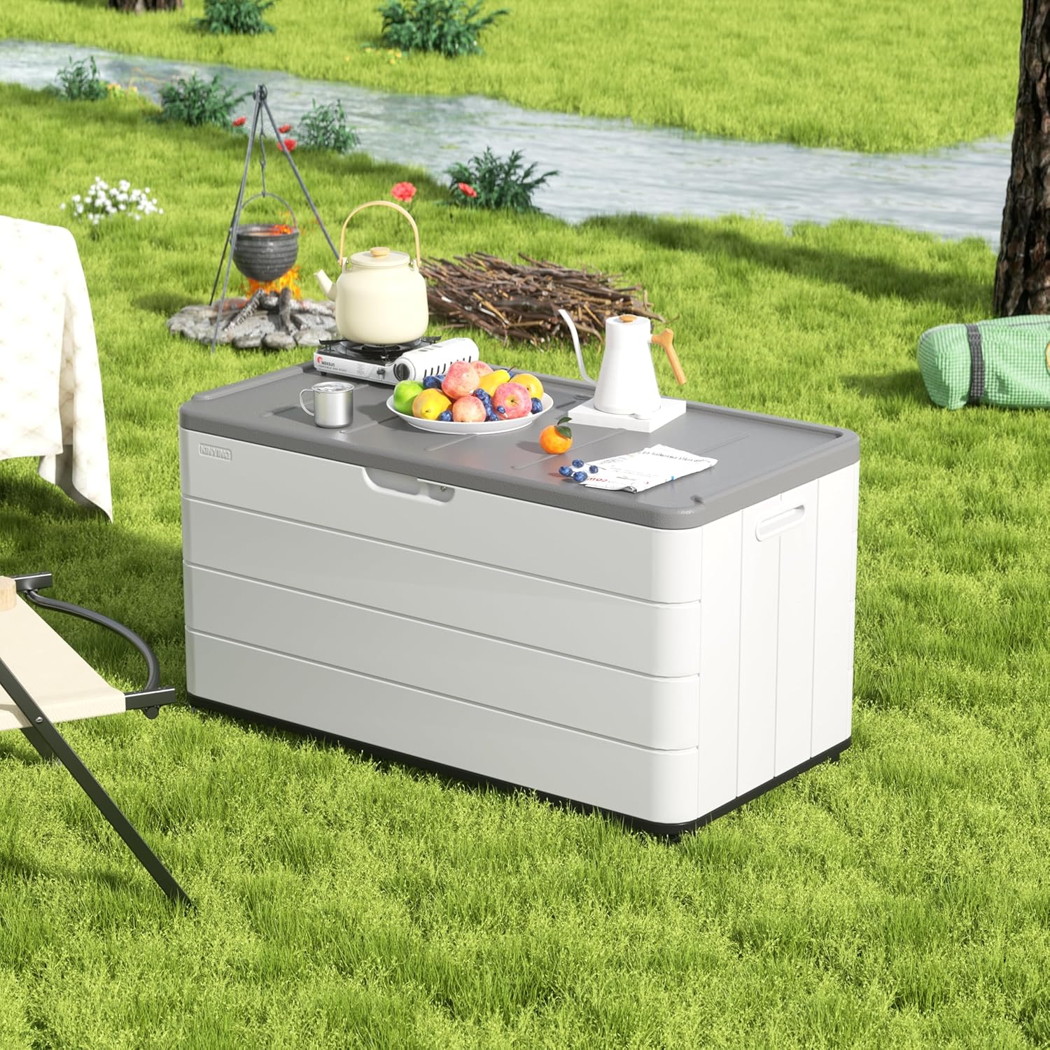 Outdoor Storage Box Waterproof With Storage For Patio Garden and Yard ...